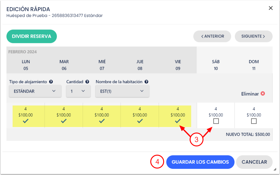 Editar reservas – Cloudbeds