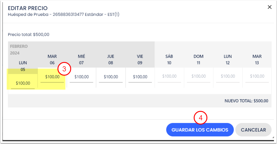 Editar reservas – Cloudbeds