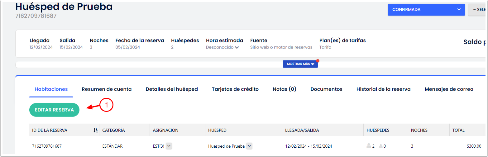 Editar reservas – Cloudbeds
