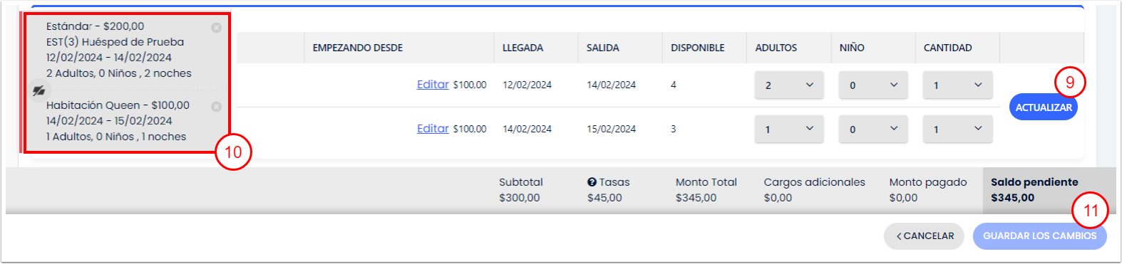 Editar reservas – Cloudbeds