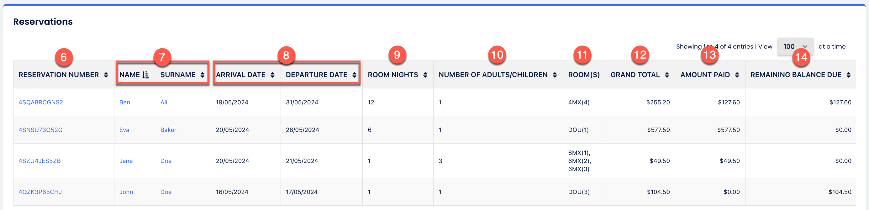 In-House Report – Cloudbeds