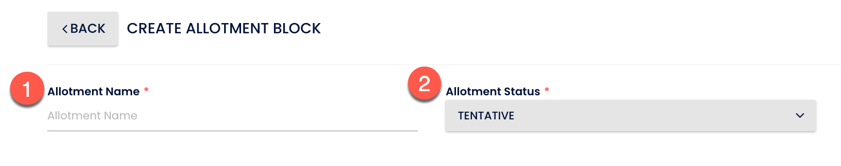 Group Allotment Blocks main actions – Cloudbeds