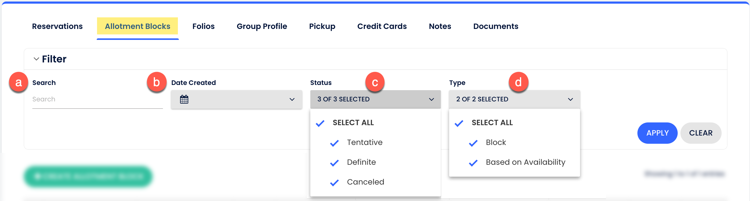 Manage Group Allotment Blocks – Cloudbeds