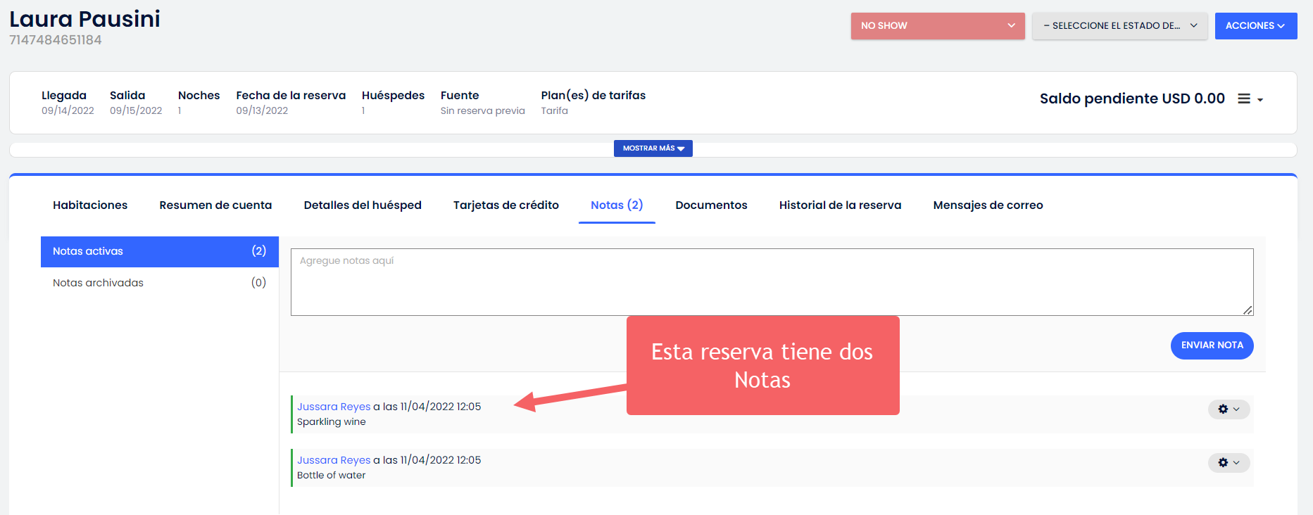 Informe de Notas – Cloudbeds