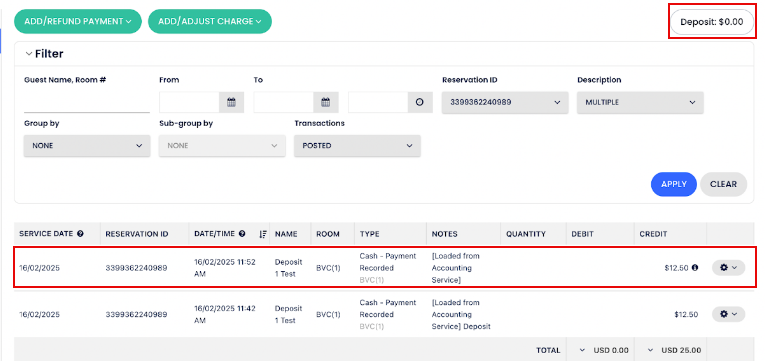 Manage your Deposits Ledger in Accounting – Cloudbeds