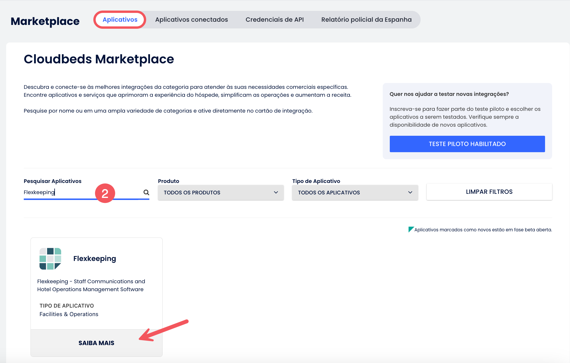 Como conectar o Flexkeeping – Cloudbeds
