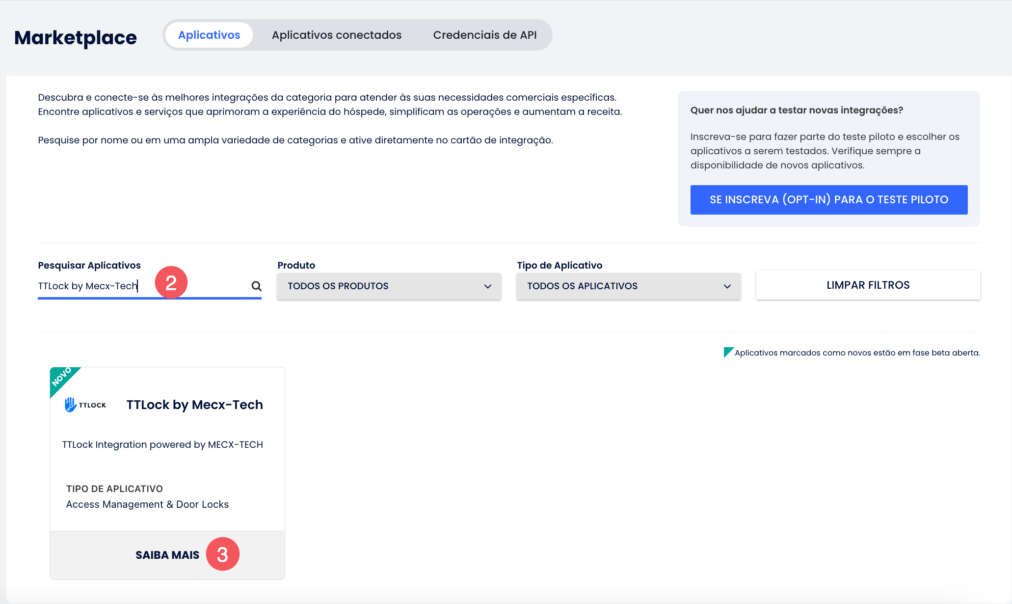 Como conectar o TTLock da Mecx-Tech – Cloudbeds